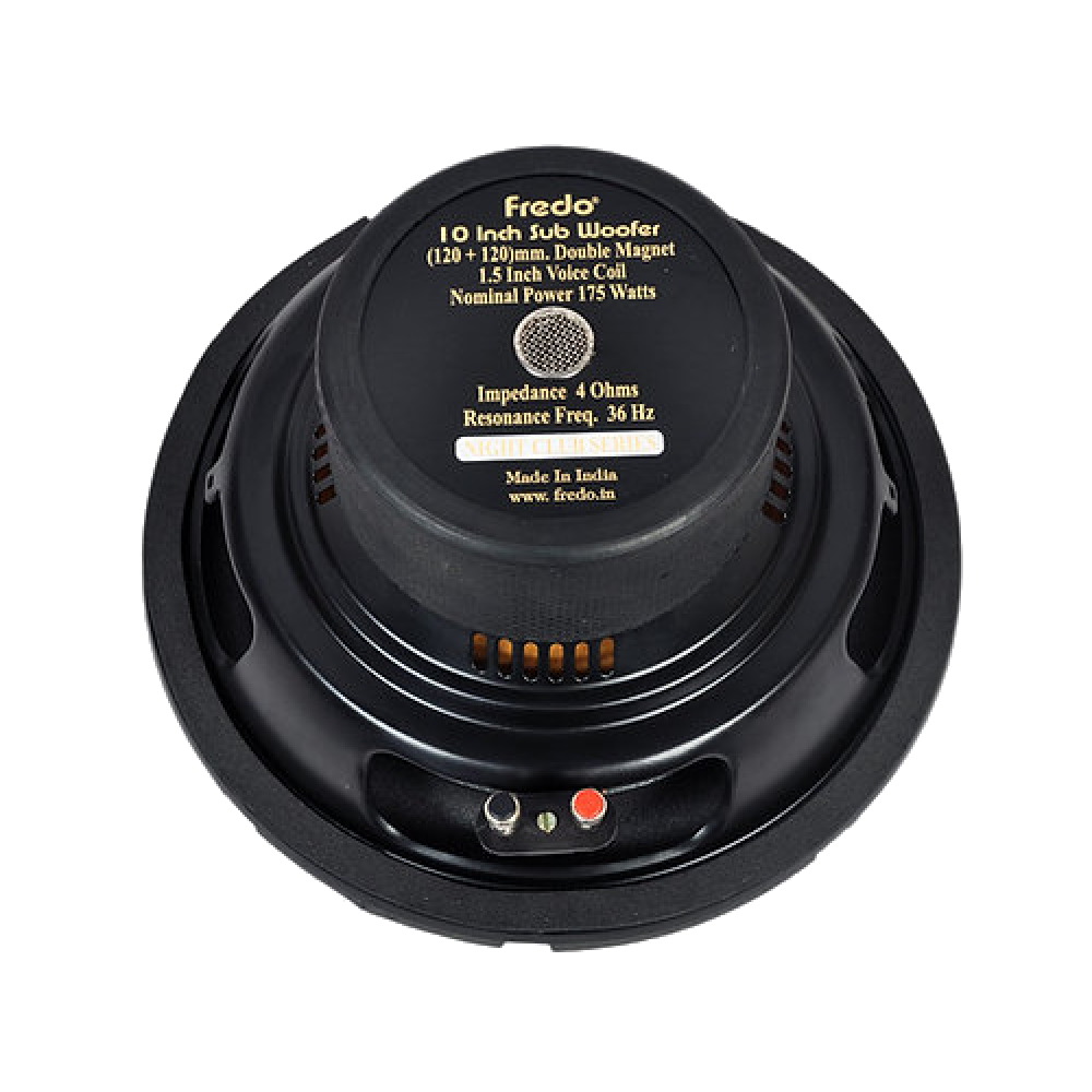 Black 10-Inch Double Magnet Subwoofer - 4 Ohms